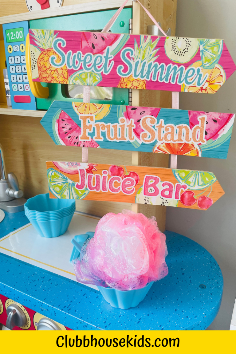 How To Set Up A Pretend Play Snow Cone Shop For Toddlers - ClubbhouseKids